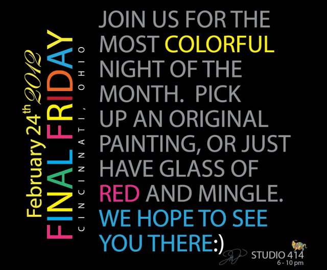 CINCINNATI ~ Final Friday — February 24, 2012 Promotions | Design ...